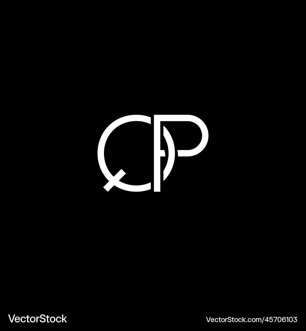 Pq or qp abstract outstanding professional Vector Image