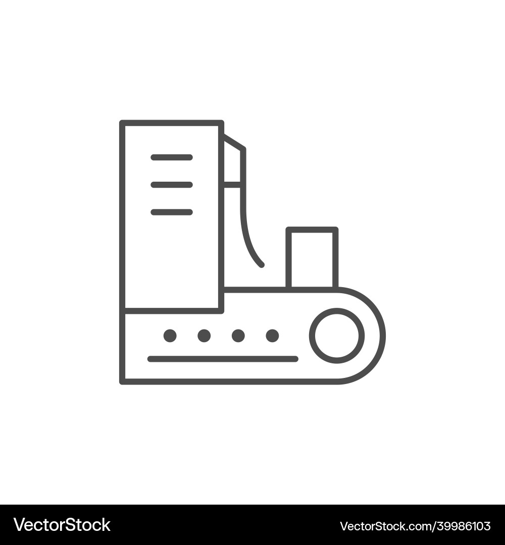 Production line icon or conveyor symbol Royalty Free Vector