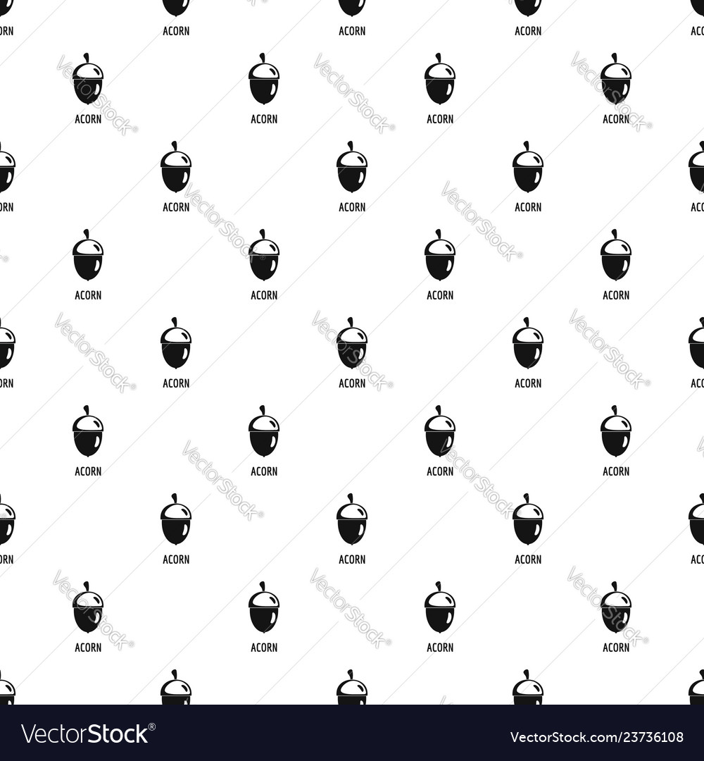 Acorn pattern seamless Royalty Free Vector Image