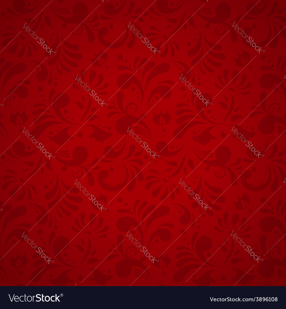 Floral seamless pattern subtle red Royalty Free Vector Image