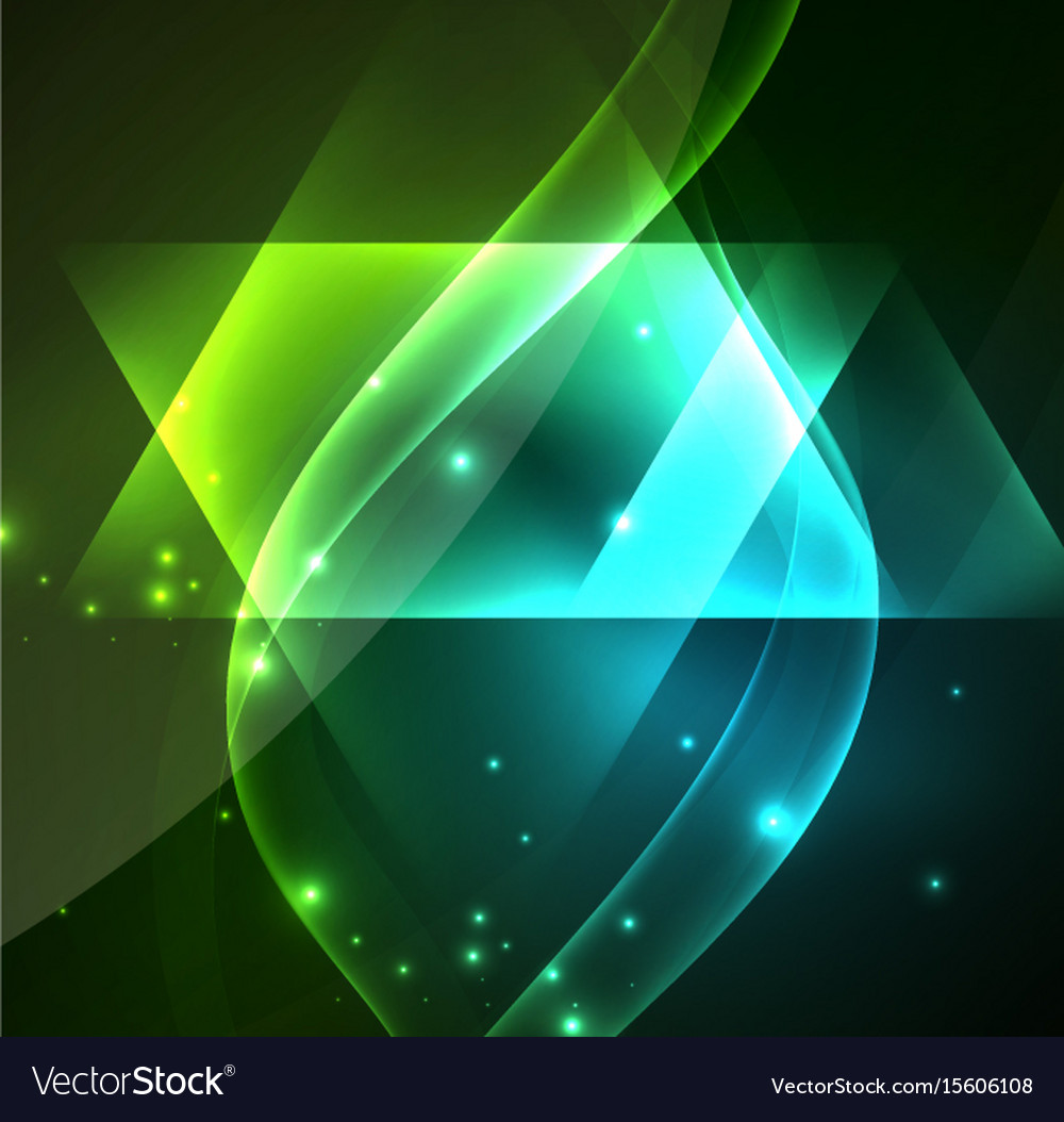 Glowing geometric shapes Royalty Free Vector Image