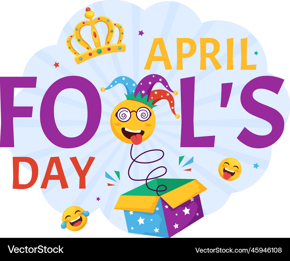 Happy april fools day celebration wearing Vector Image
