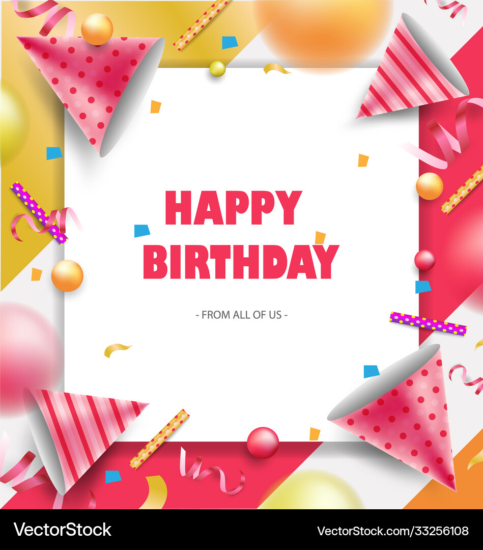 Happy birth day background or banner eps10 Vector Image