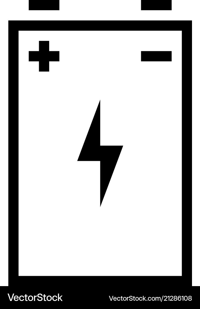Outline beautiful phone battery icon Royalty Free Vector