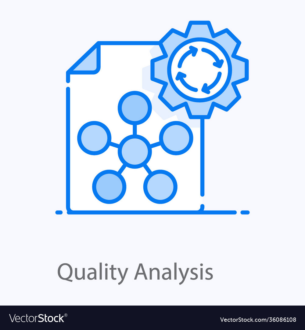 Quality analysis Royalty Free Vector Image - VectorStock