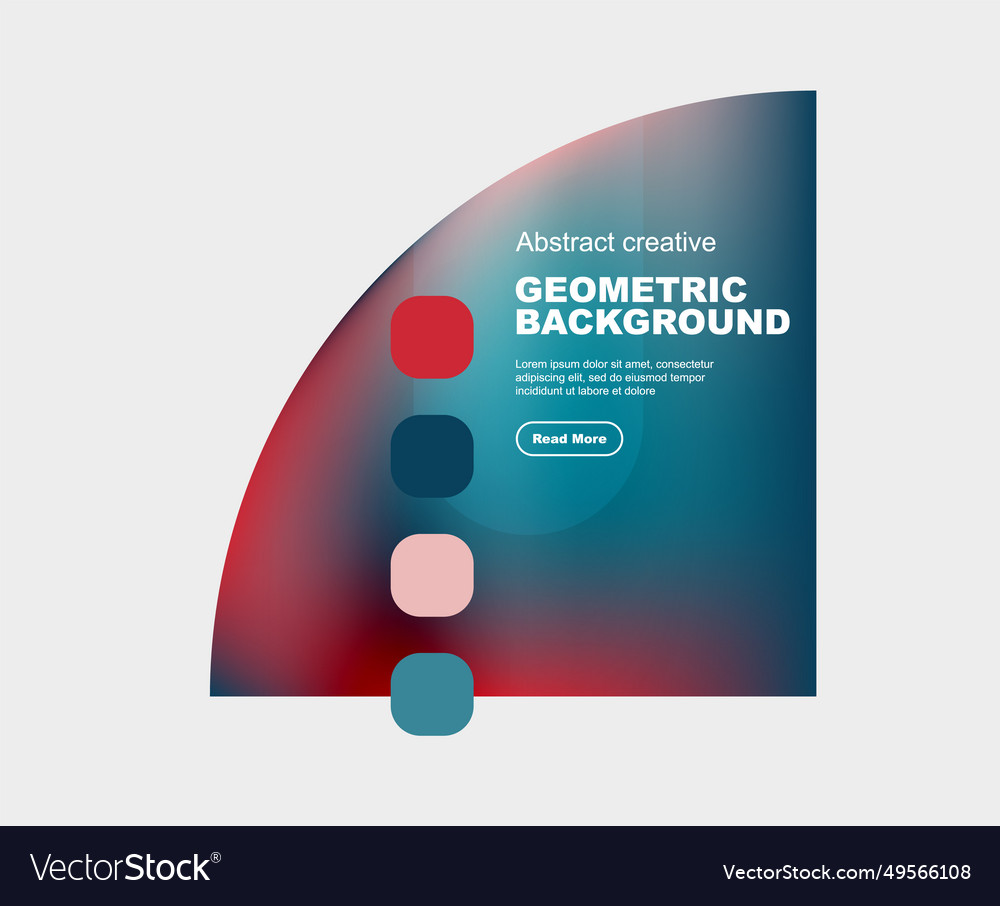 Round triangle and square composition Royalty Free Vector
