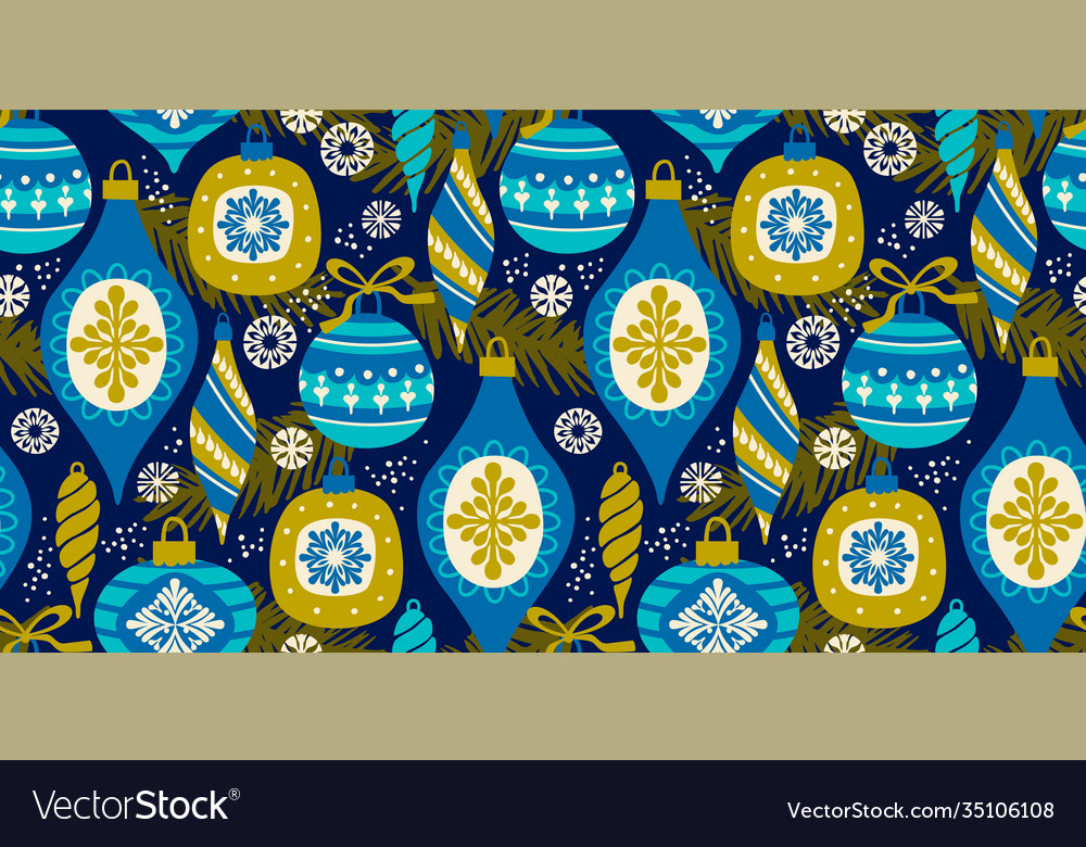 Seamless pattern with new year Royalty Free Vector Image