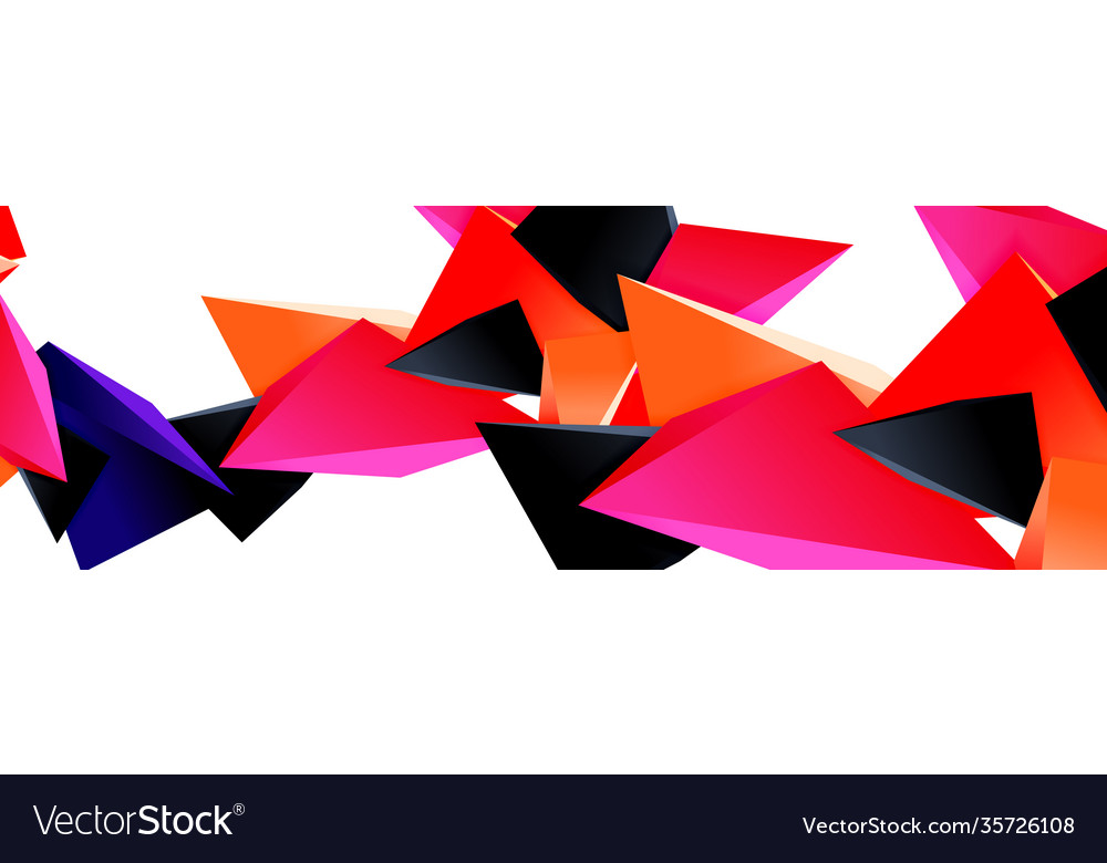 Triangle mosaic abstract background 3d triangular Vector Image