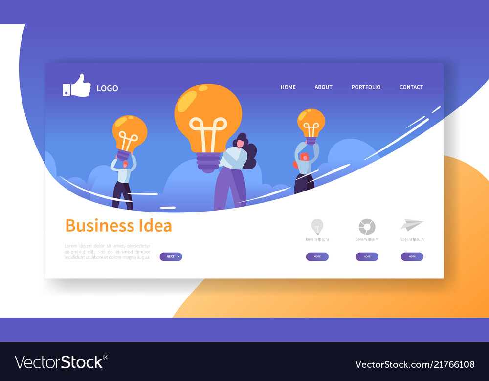Website development landing page template Vector Image