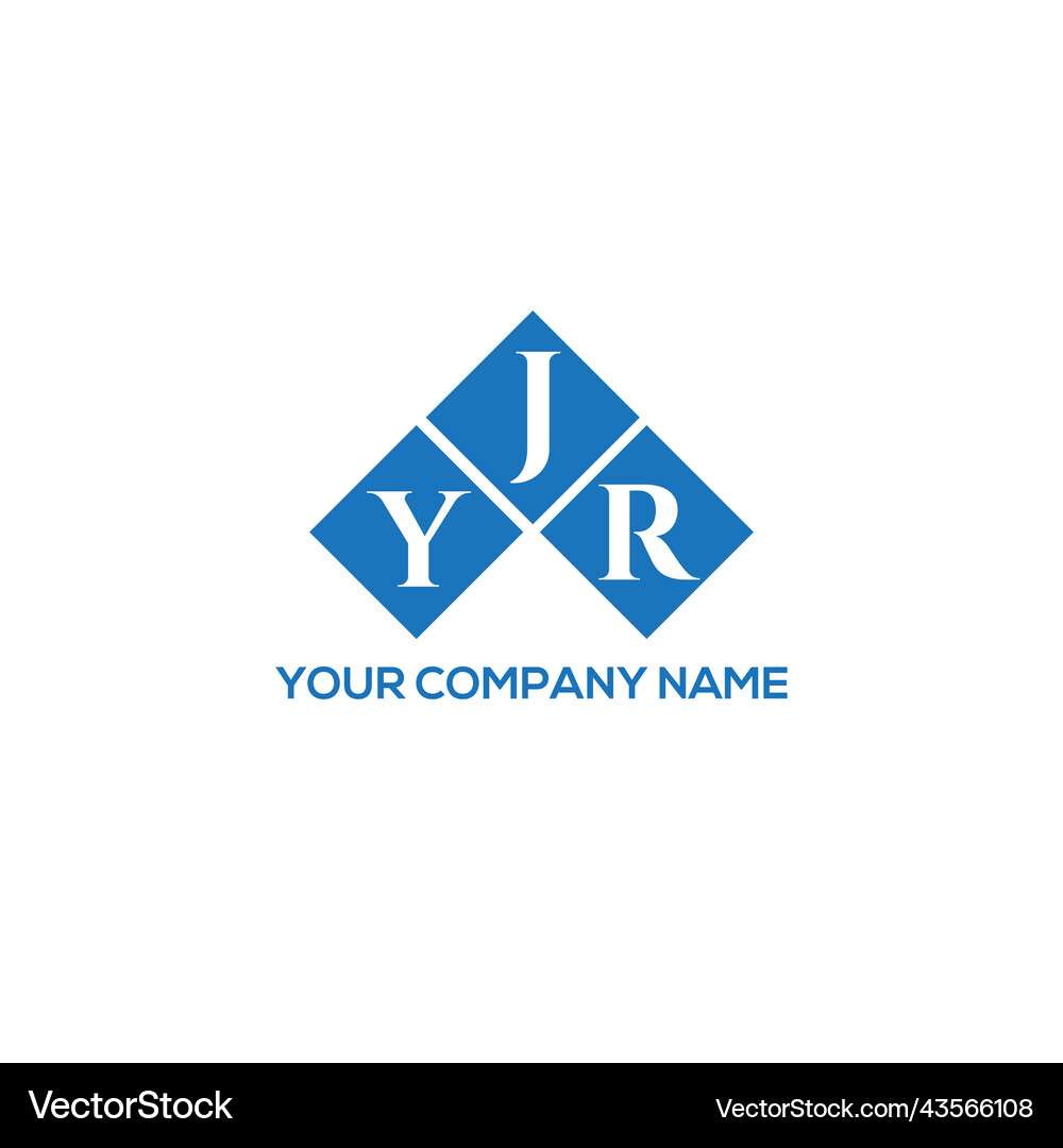 Yjr letter logo design on white background Vector Image