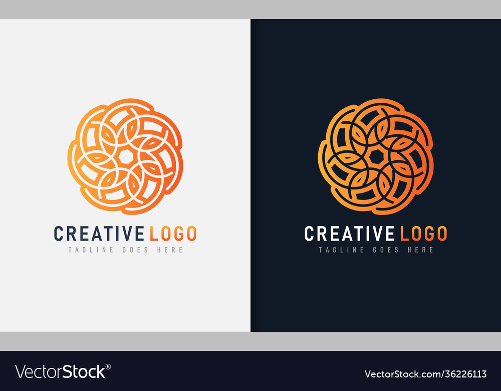 Abstract creative logo design based from circular Vector Image