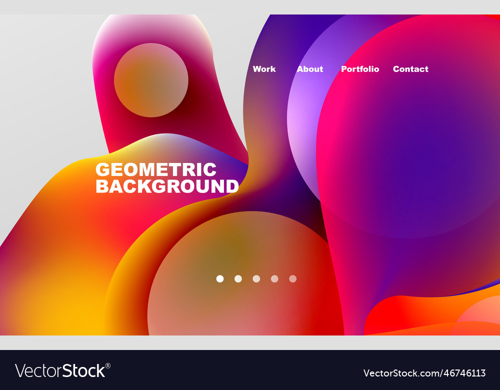 Abstract liquid background for your landing page Vector Image