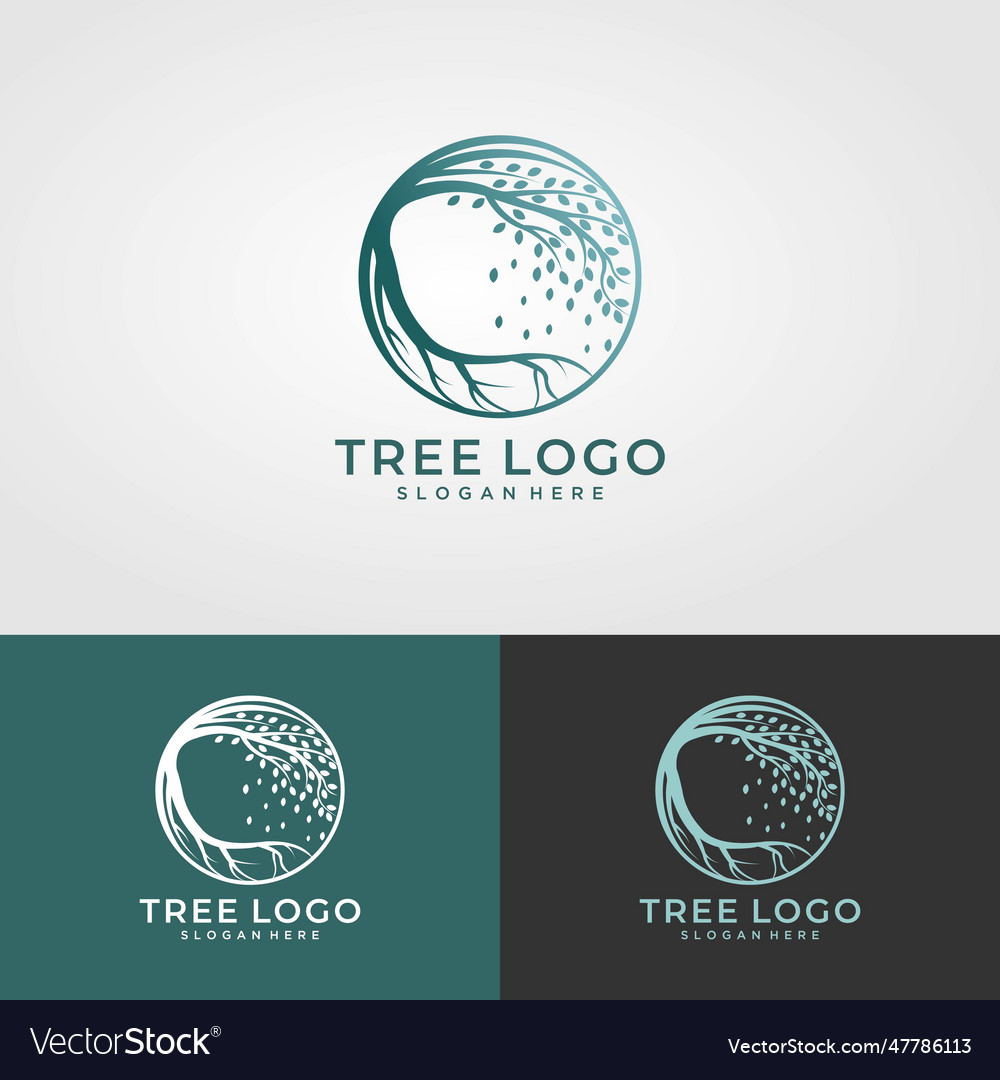 Circular tree logo Royalty Free Vector Image - VectorStock