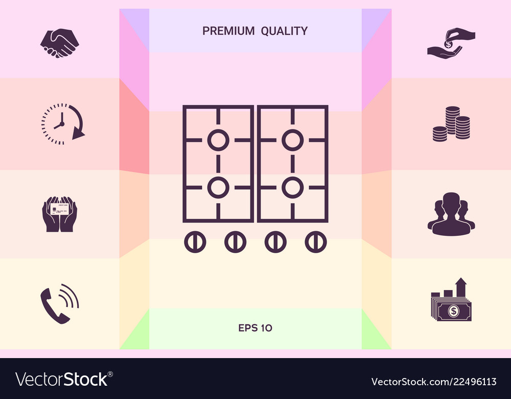 Cooking surface icon graphic elements Royalty Free Vector