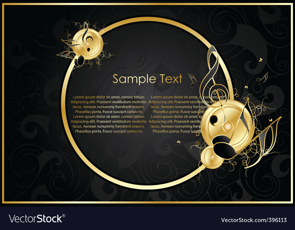 Gold notes on a background Royalty Free Vector Image
