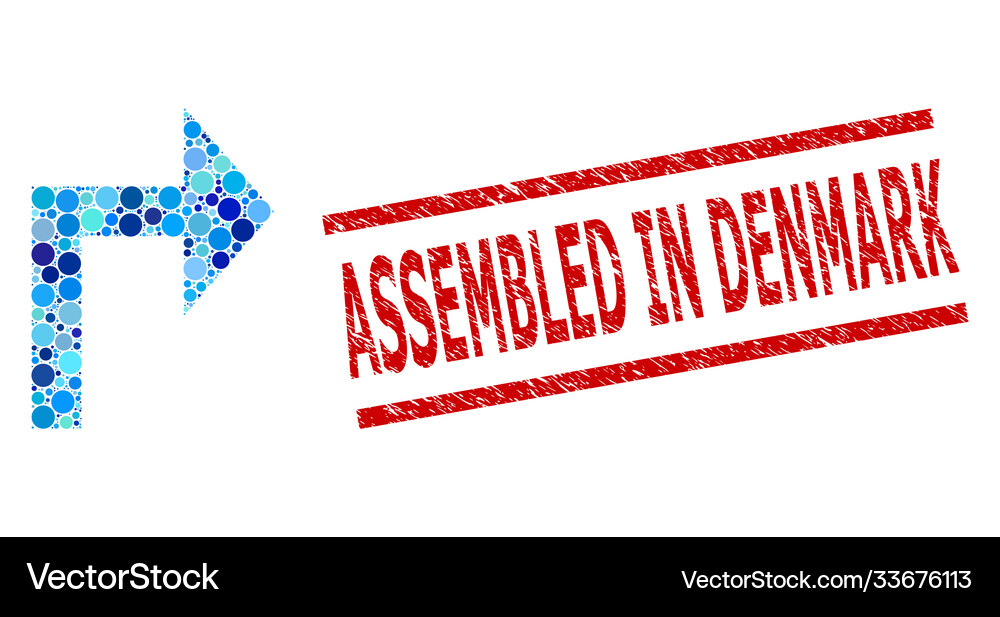 Grunge no signal round watermark and recursion Vector Image
