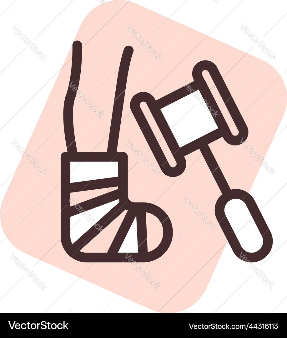 Injury law on a white background Royalty Free Vector Image