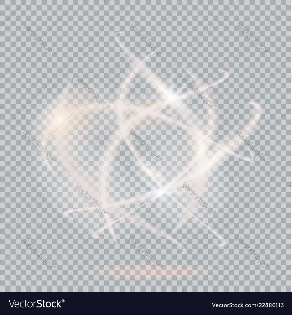Light effect on transparent Royalty Free Vector Image
