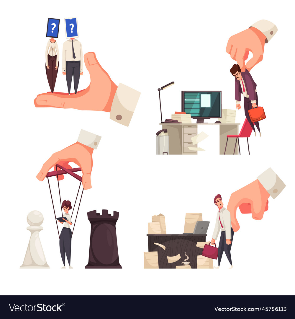 Manipulation 2x2 design concept Royalty Free Vector Image