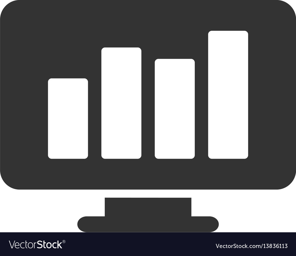 Monitor flat icon Royalty Free Vector Image - VectorStock