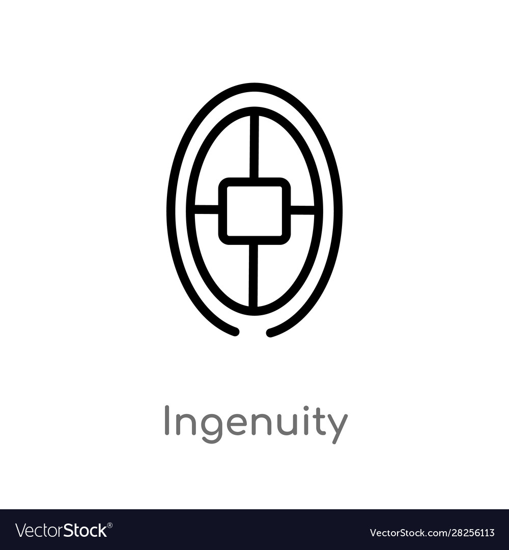 Outline ingenuity icon isolated black simple line Vector Image