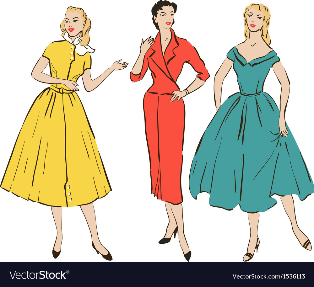 Pin Up Girls Royalty Free Vector Image Vectorstock