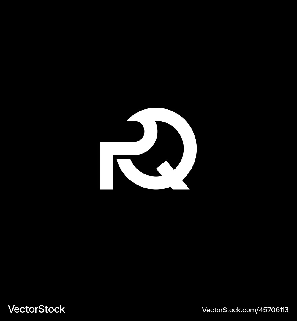 Pq or qp abstract outstanding professional Vector Image
