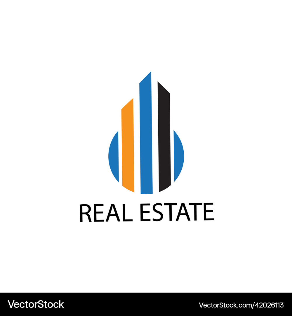 Real estate property logo Royalty Free Vector Image