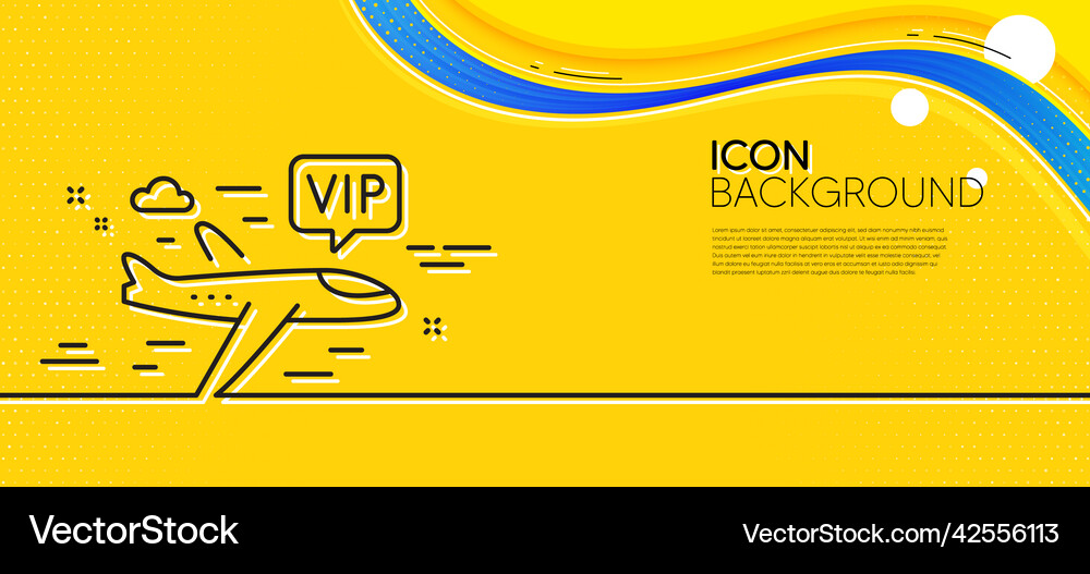 Vip flight line icon very important person Vector Image