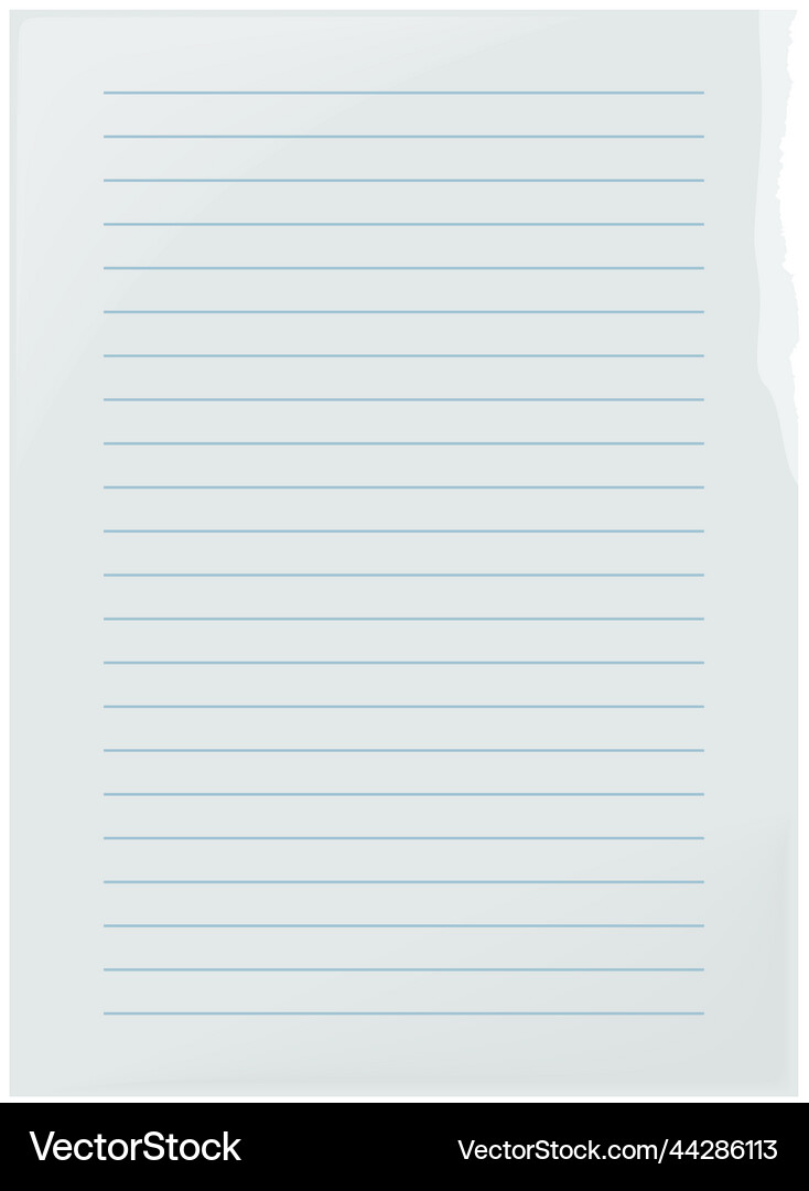 White a4 paper sheet isolated with line stitches Vector Image