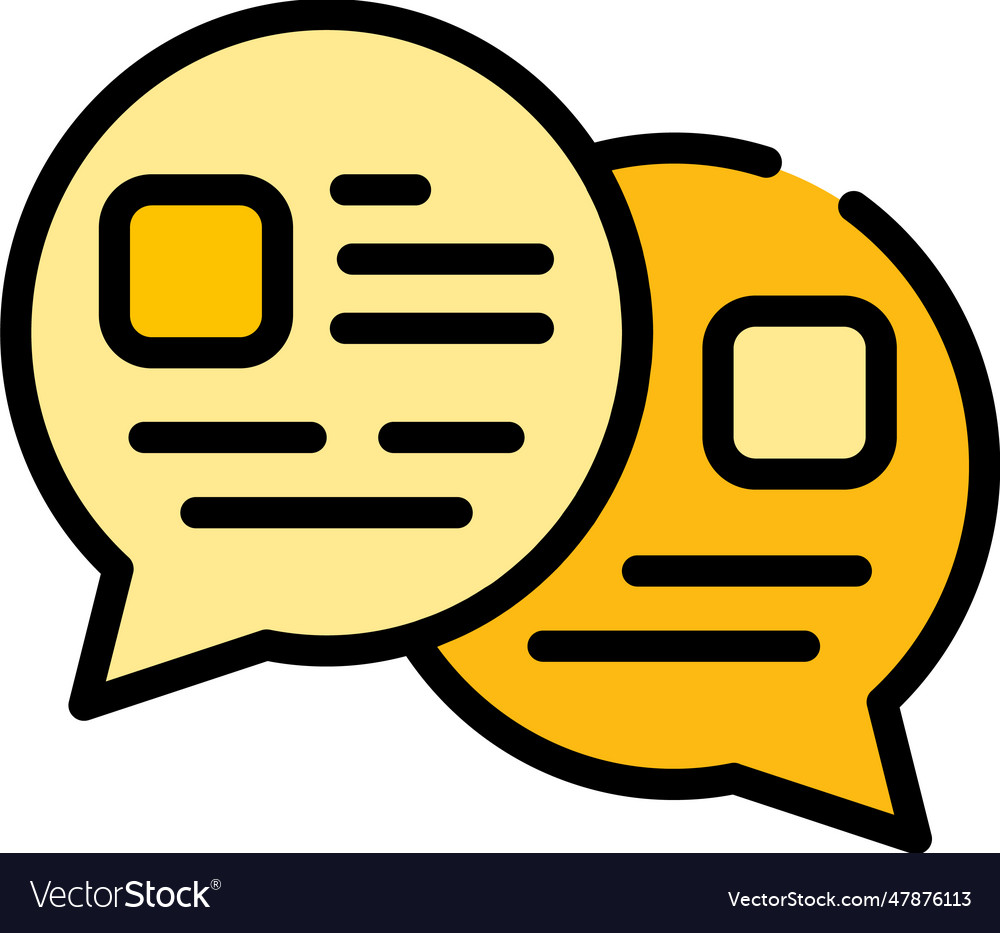 Work chat icon flat Royalty Free Vector Image - VectorStock