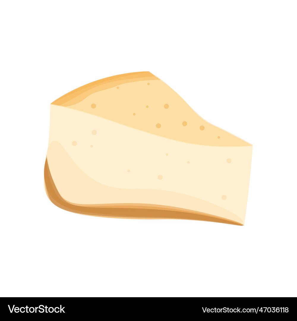 A slice of cheese cake Royalty Free Vector Image