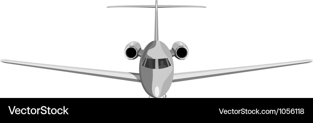 Commercial jet plane airliner Royalty Free Vector Image