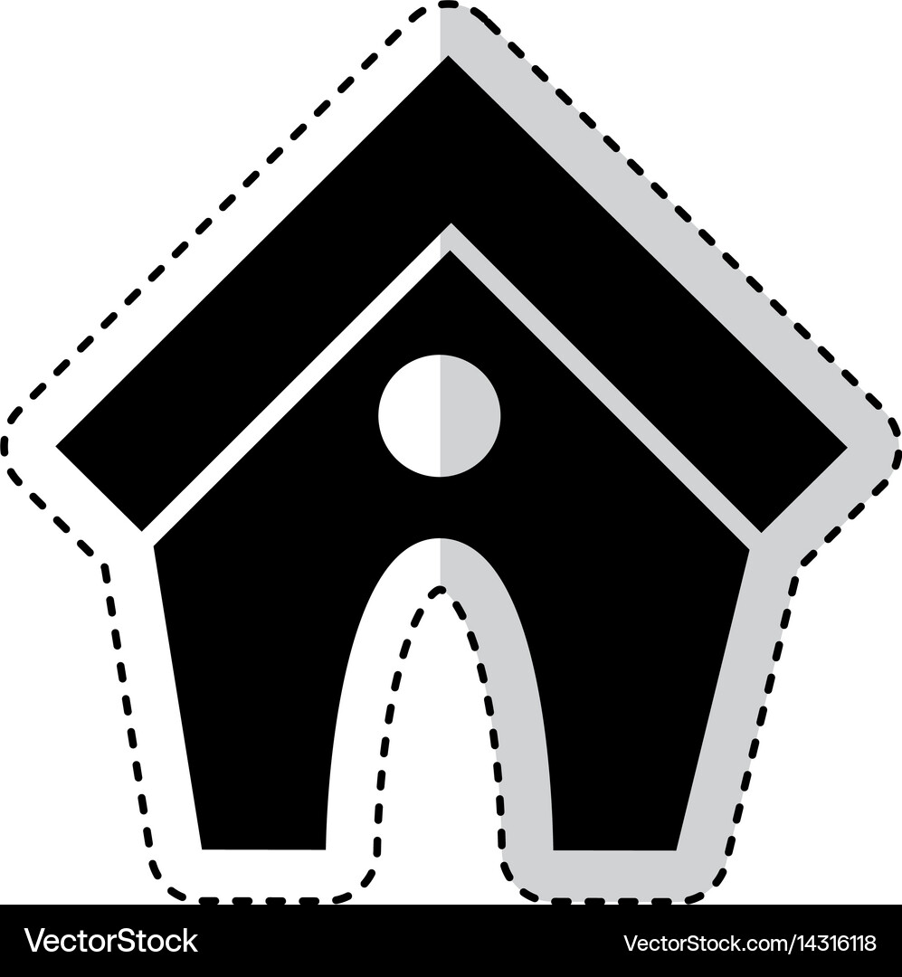 House mascot isolated icon Royalty Free Vector Image