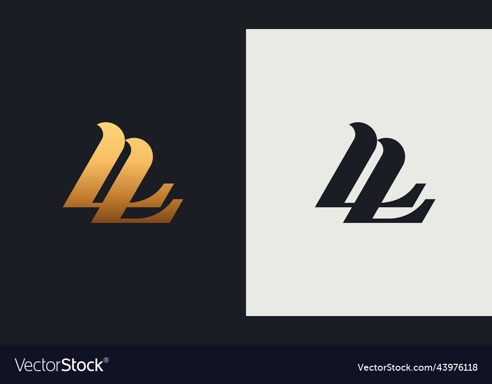 Initial l monogram logo template based Royalty Free Vector