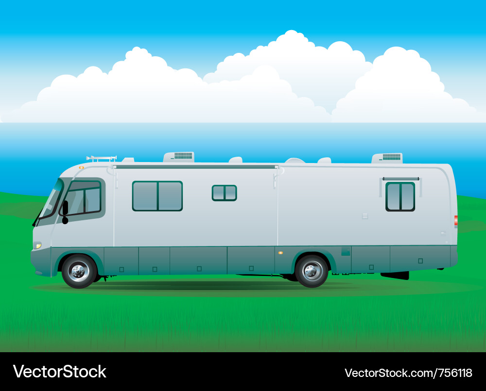 Motorhome rv vehicle Royalty Free Vector Image