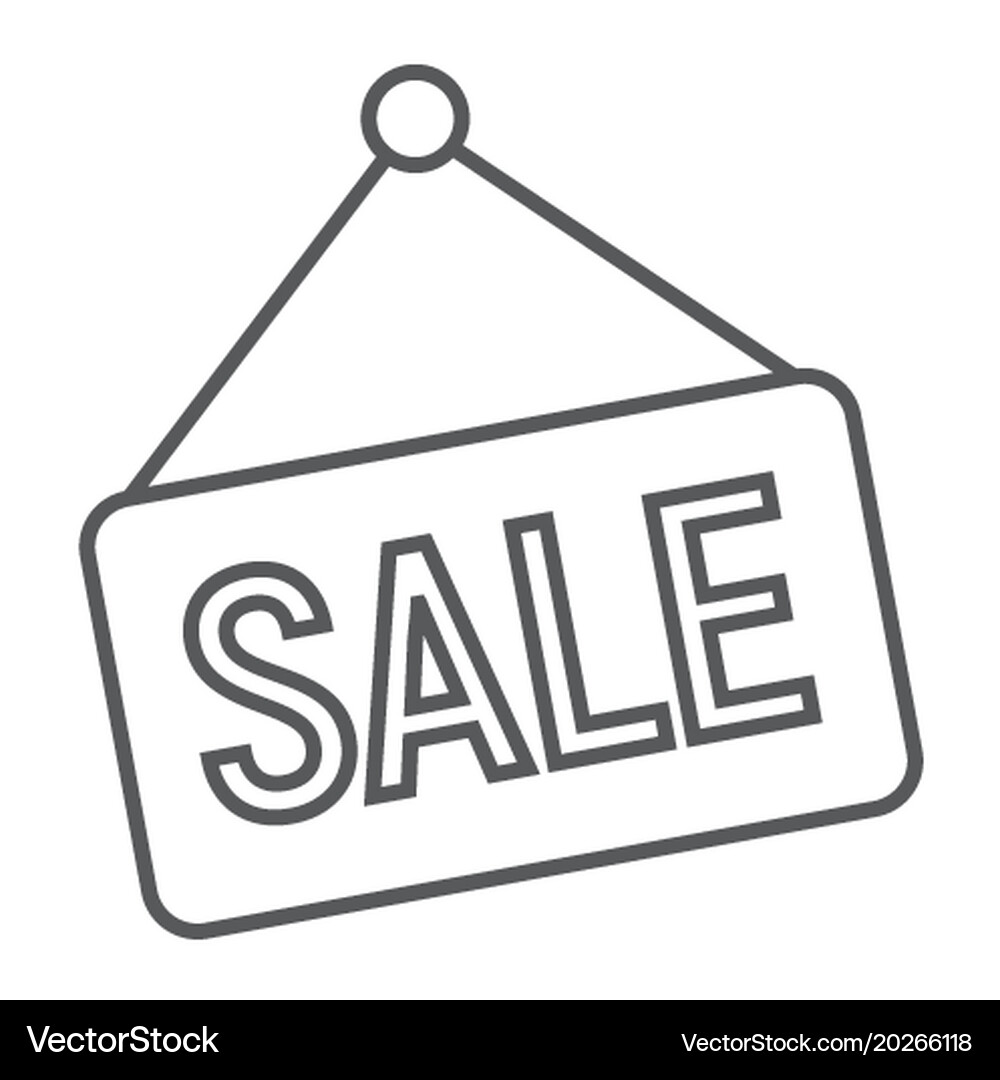 Sale thin line icon e commerce and marketing Vector Image
