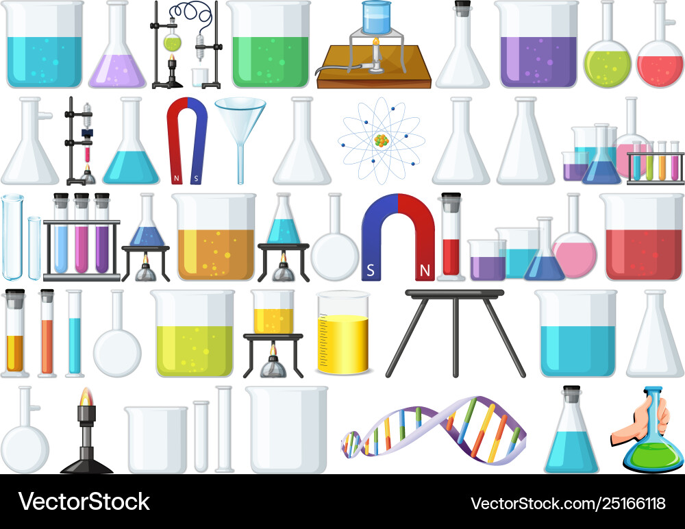Set lab tools Royalty Free Vector Image - VectorStock