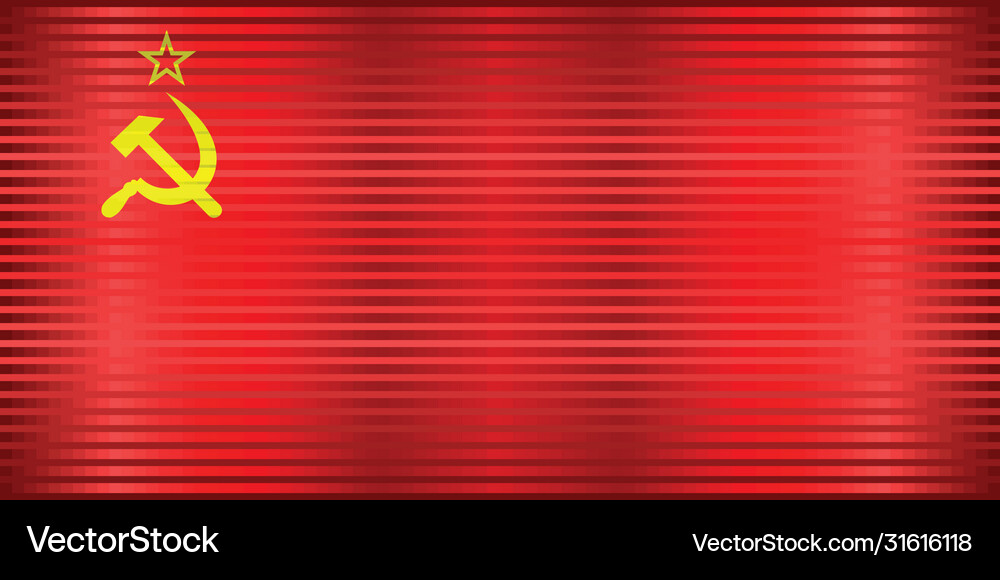 Shiny Flag Soviet Union Royalty Free Vector Image