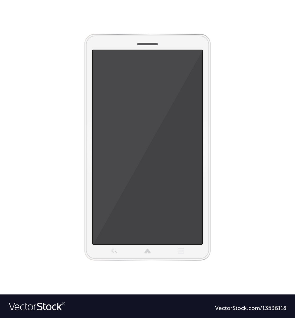 White modern smartphone with a large display flat Vector Image