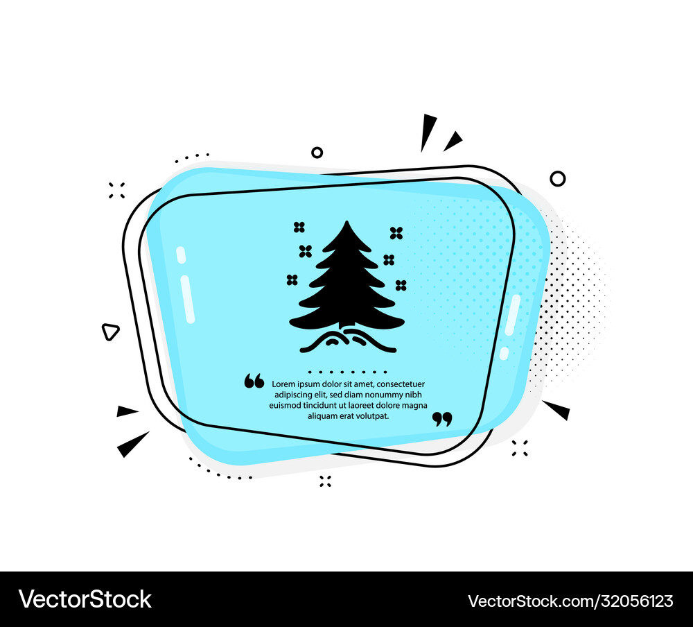 Christmas tree present icon new year spruce sign Vector Image