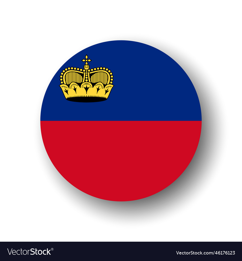 Circle flag of liechtenstein Royalty Free Vector Image Circle flag of liechtenstein Royalty Free Vector Image