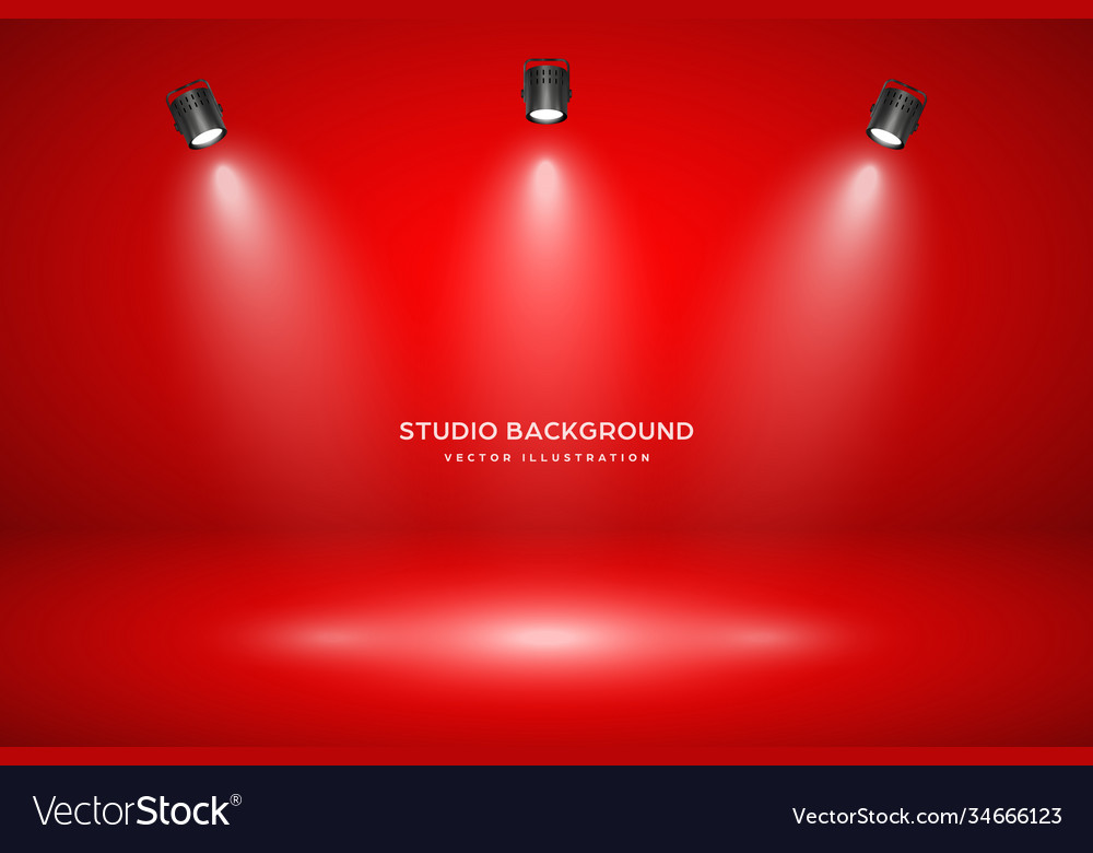 Empty red studio abstract background Royalty Free Vector