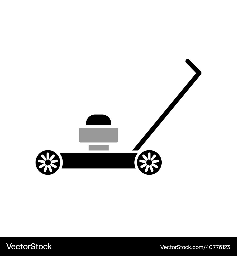 Graphic of grass cutter icon Royalty Free Vector Image