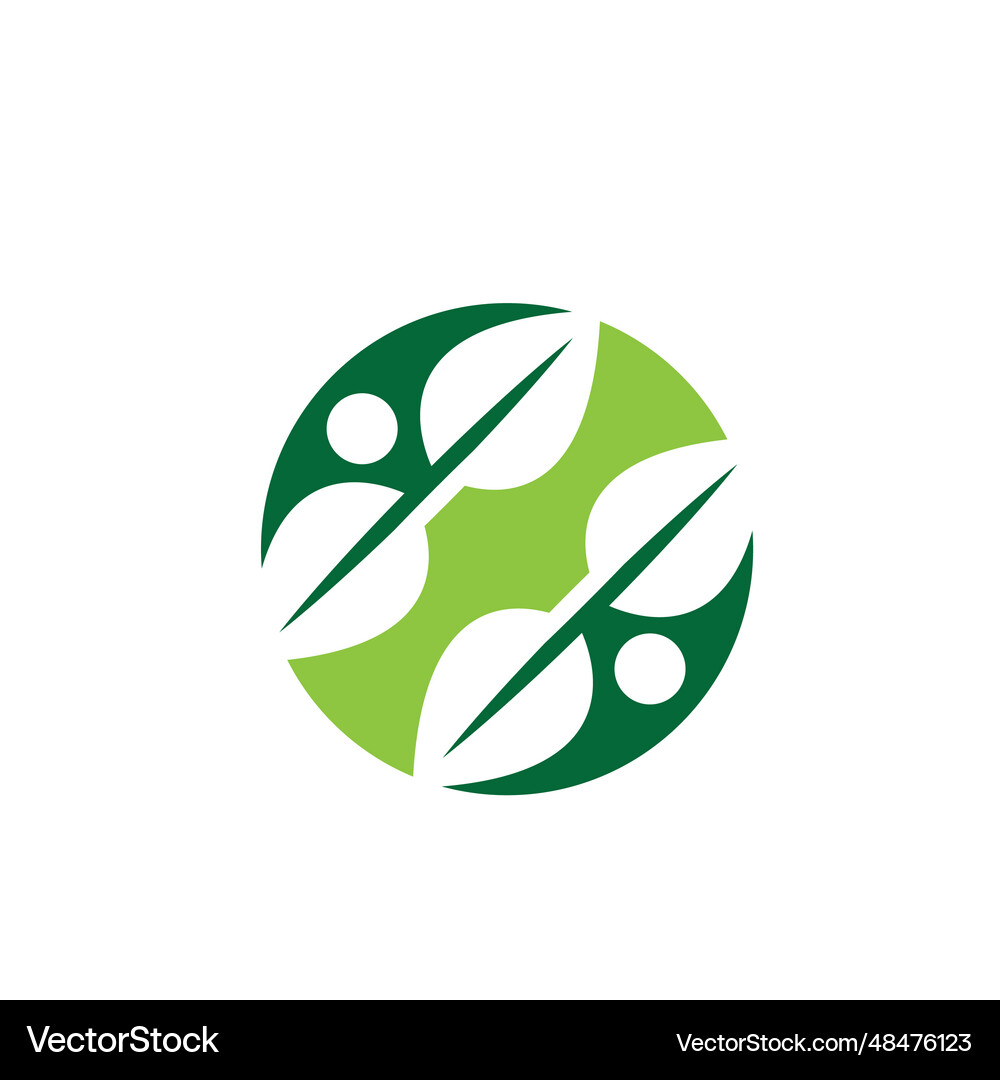 Green leaf element icon of nature concept design Vector Image