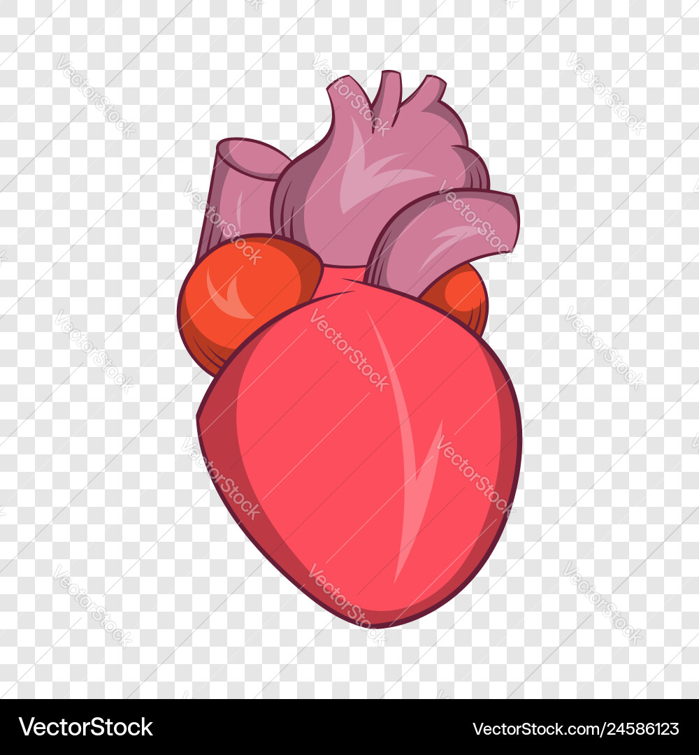 Heart human icon cartoon style Royalty Free Vector Image