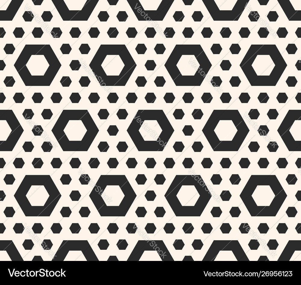 Hexagonal texture geometric seamless pattern Vector Image
