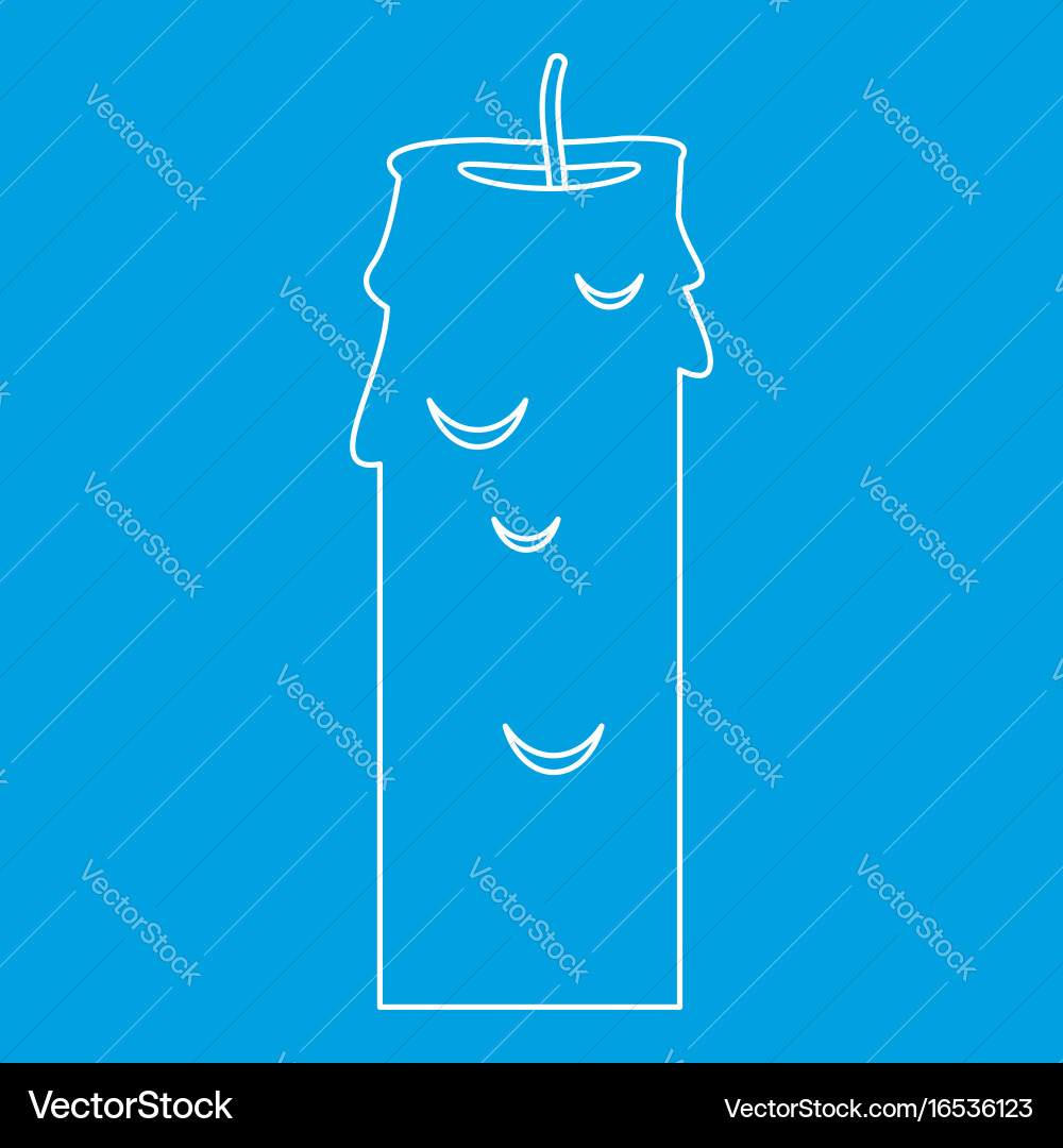 Paraffin candle icon outline style Royalty Free Vector Image