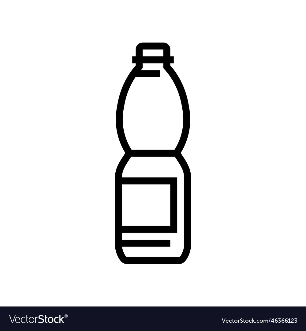 Recycle water plastic bottle line icon Royalty Free Vector