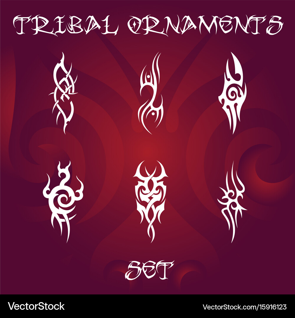 Tribal design elements and tattoo ornaments Vector Image